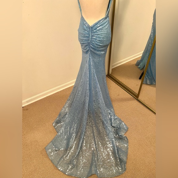 Sherri Hill | Dresses | Sparkly Baby Blue Prom Dress | Poshmark